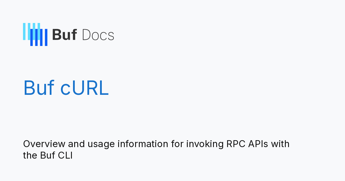 Buf cURL - Buf Docs